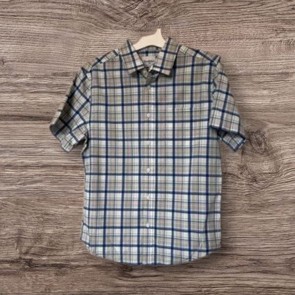 Goodfellow & Co | Shirts | Mens Blue And White Plaid Shirt Goodfellow ...